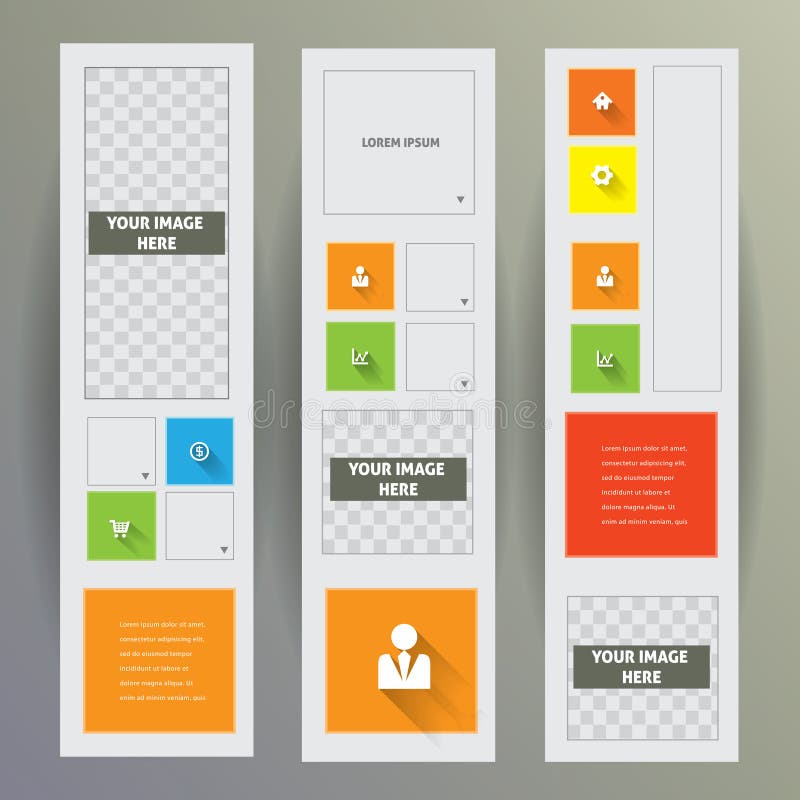 Set of web banners. stock vector. Illustration of idea - 47473644