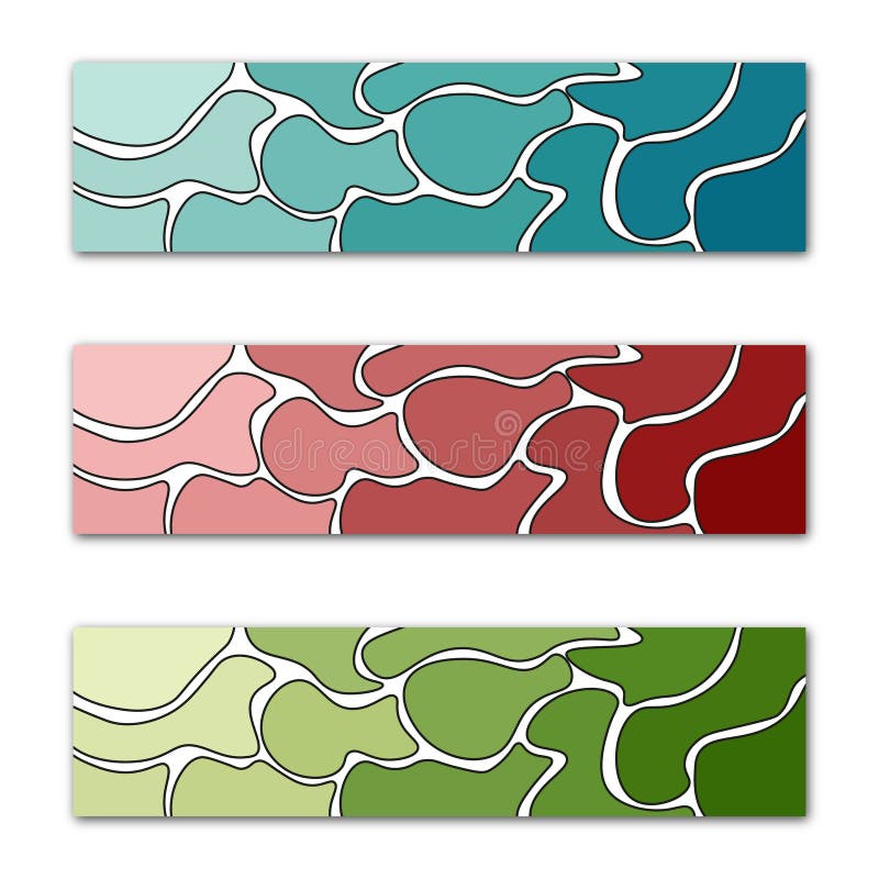 Set of Web Banners with Pattern Stock Vector - Illustration of concept ...