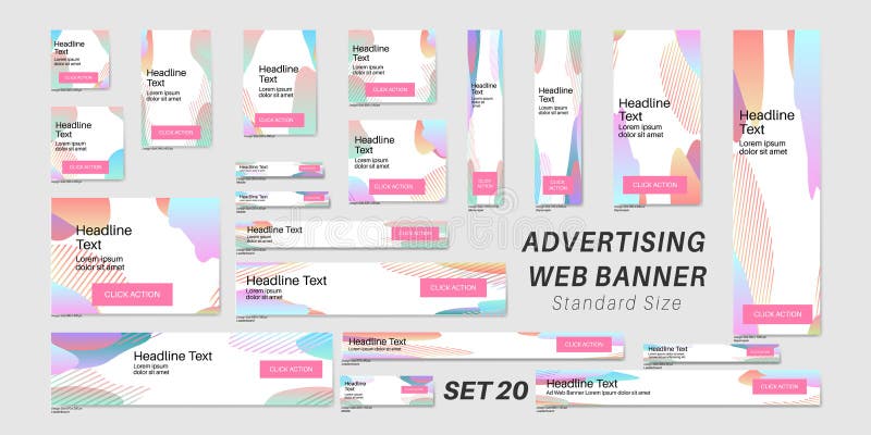 Set of Web Banners in Standard Sizes .Vector Illustration Stock Vector ...