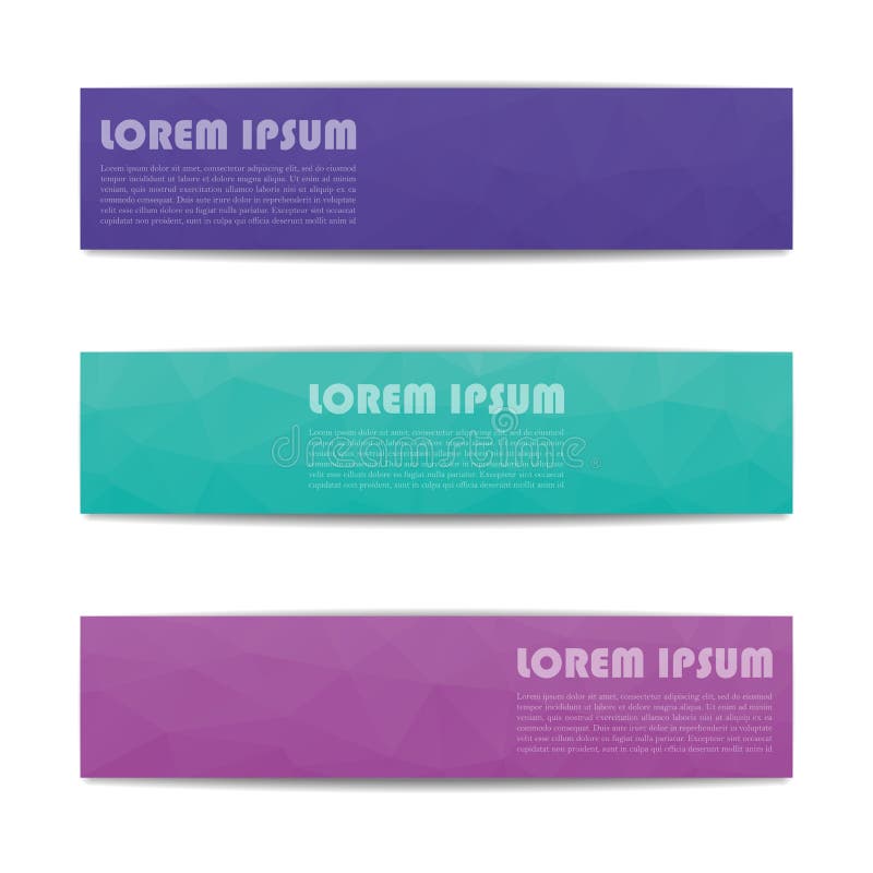 A Set of Web Banners, Vector Illustration. Stock Vector - Illustration ...