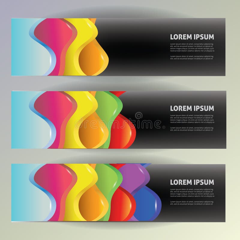 Set of web banners. stock vector. Illustration of composition - 42016867