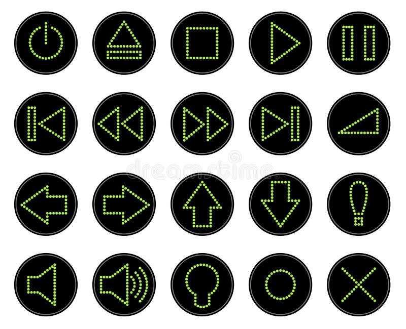 Dotted icons and shapes stock vector. Illustration of iconography ...