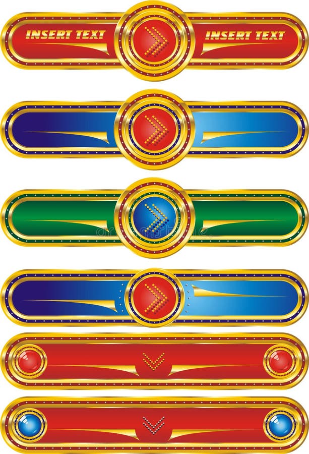 Set of Web Buttons with the Index Arrows Stock Vector - Illustration of ...