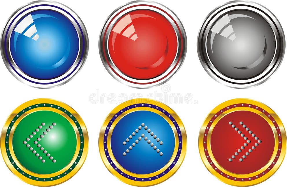 Set of Web Buttons with the Index Arrows Stock Vector - Illustration of ...
