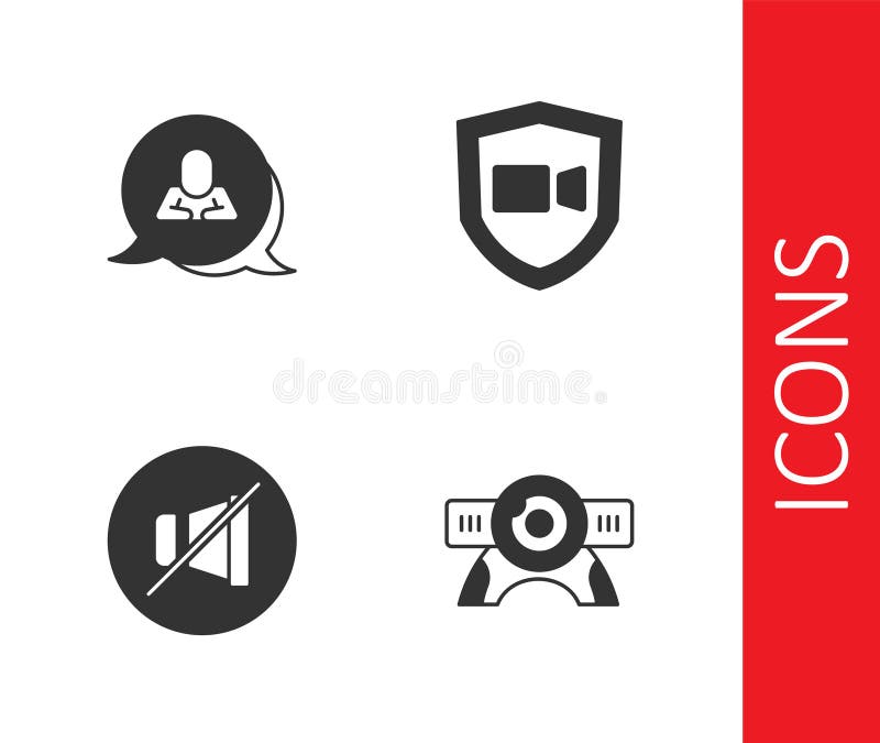 Set Web Camera, Speech Bubble Chat, Mute Microphone and Video ...