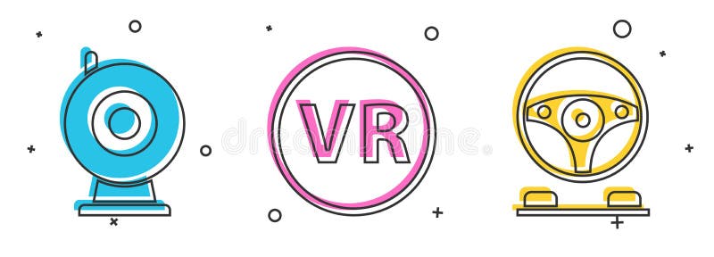 Set Web Camera, Virtual Reality Glasses and Racing Simulator Cockpit ...