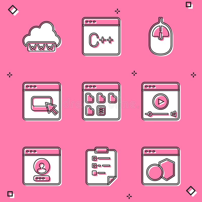 Set Web Development, Software, Computer Mouse, Browser Files, Online ... Set Web Development, Software, Computer Mouse, Browser Files, Online ...