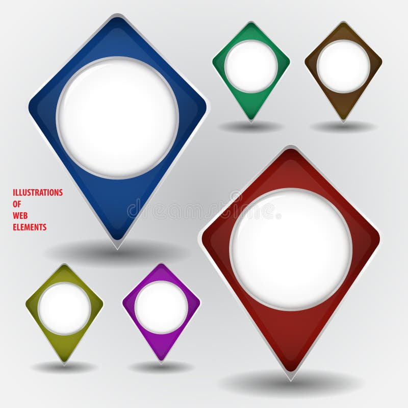 Set of web elements stock vector. Illustration of advertisement - 23687683