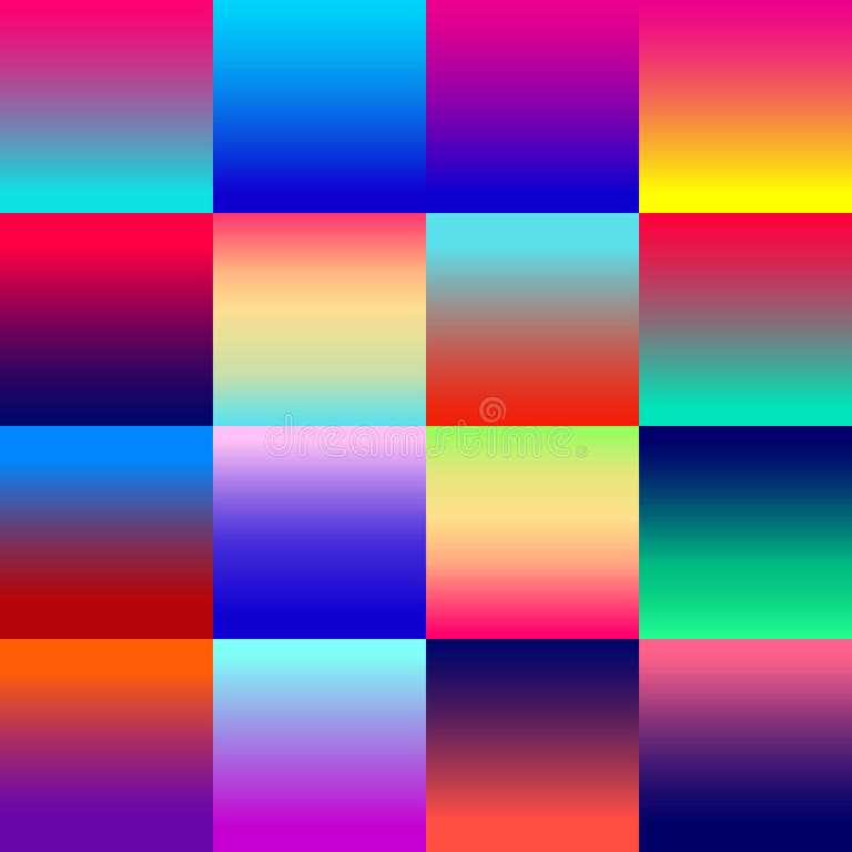 Set of 16 Web Gradients for Ui Design Stock Illustration - Illustration ...