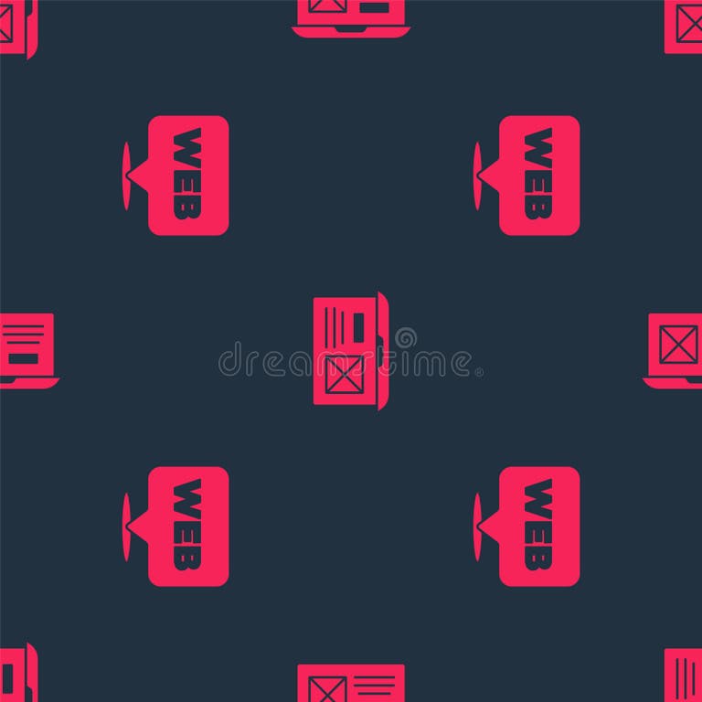 Set Web and Graphic Design and UI or UX on Seamless Pattern. Vector Stock Illustration ...