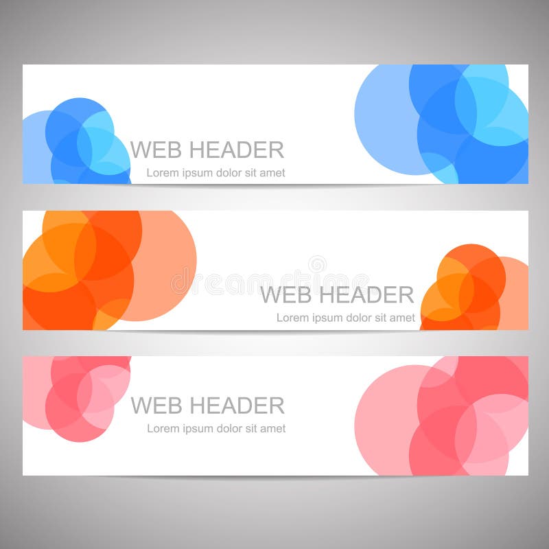 Set of Web Headers or Banners Stock Vector - Illustration of promotion ...