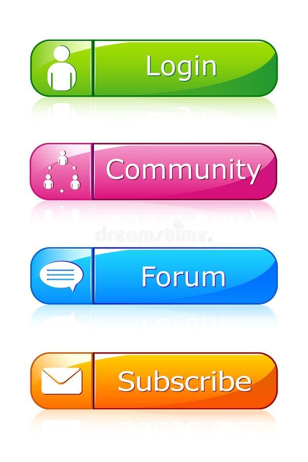 Forum buttons stock vector. Illustration of contact, element - 20398892