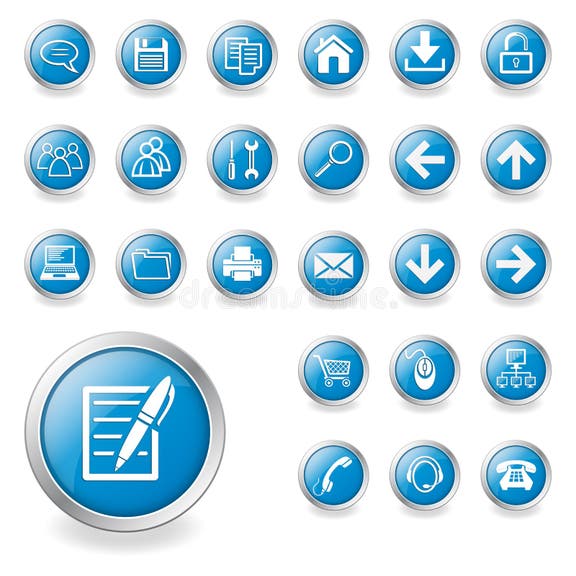 A set of web icons stock illustration. Illustration of desktop - 13547801