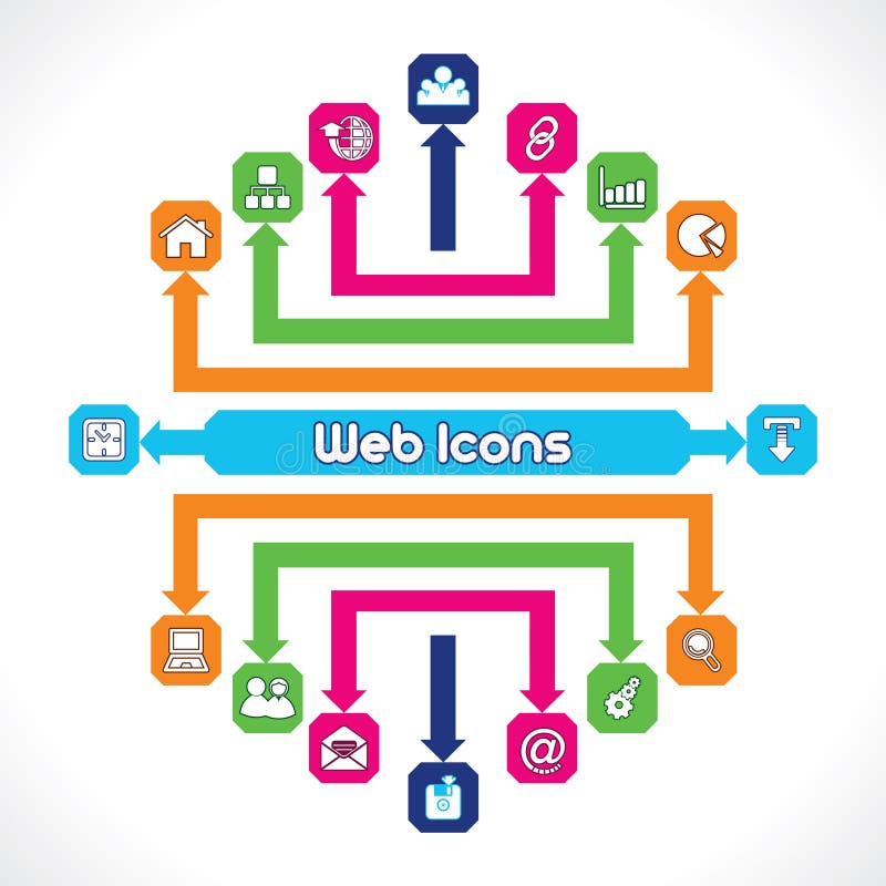 Website Icons Vector Set stock vector. Illustration of home - 30894494