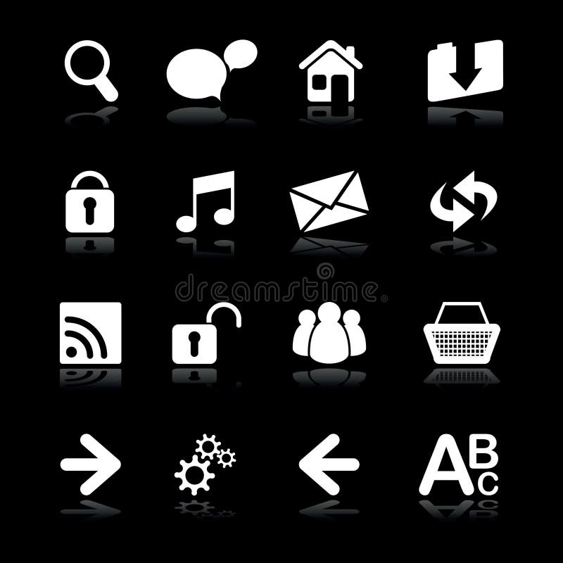 Basic Web Icons, White Circle Buttons Series Stock Vector ...