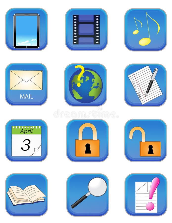 Vector Universal Square Icons. Part 2 (gray) Stock Vector ...