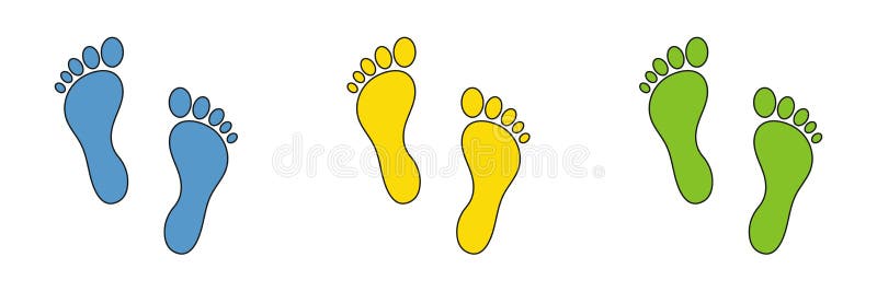 Set of Web Icons for Feet Flat Design Stock Illustration - Illustration ...