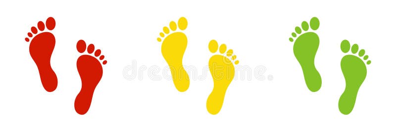 Set of Web Icons for Feet Flat Design Stock Illustration - Illustration ...