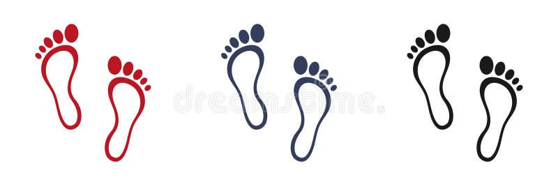 Set of Web Icons for Feet Flat Design Stock Illustration - Illustration ...