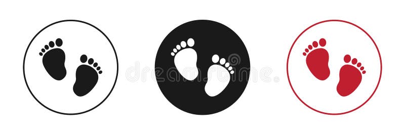 Set of Web Icons for Feet Flat Design Stock Illustration - Illustration ...