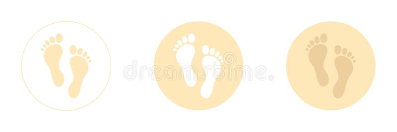 Set of Web Icons for Feet Flat Design Stock Illustration - Illustration ...