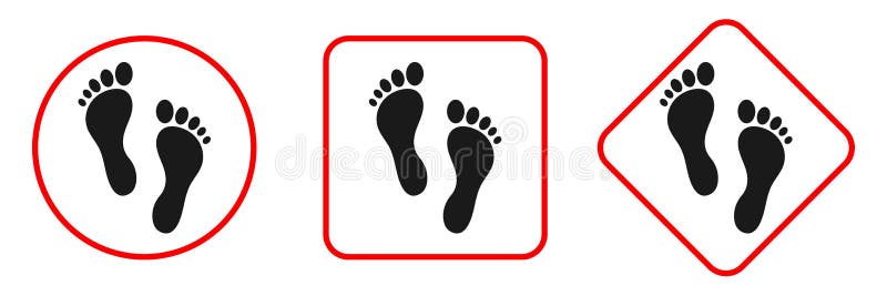 Set of Web Icons for Feet Flat Design Stock Illustration - Illustration ...