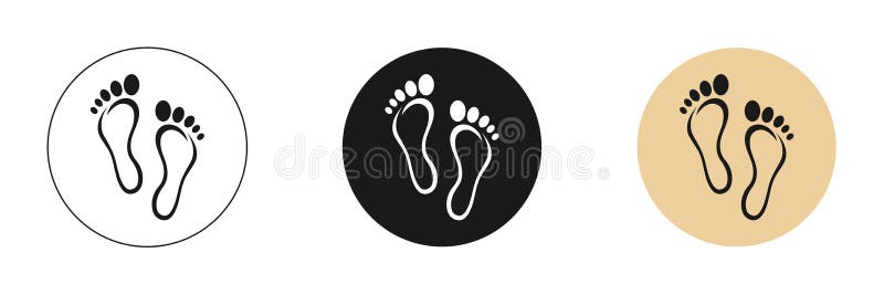 Set of Web Icons for Feet Flat Design Stock Illustration - Illustration ...