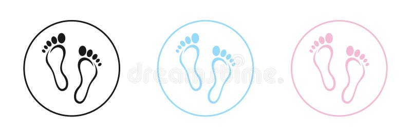 Set of Web Icons for Feet Flat Design Stock Illustration - Illustration ...