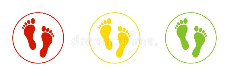 Set of Web Icons for Feet Flat Design Stock Illustration - Illustration ...