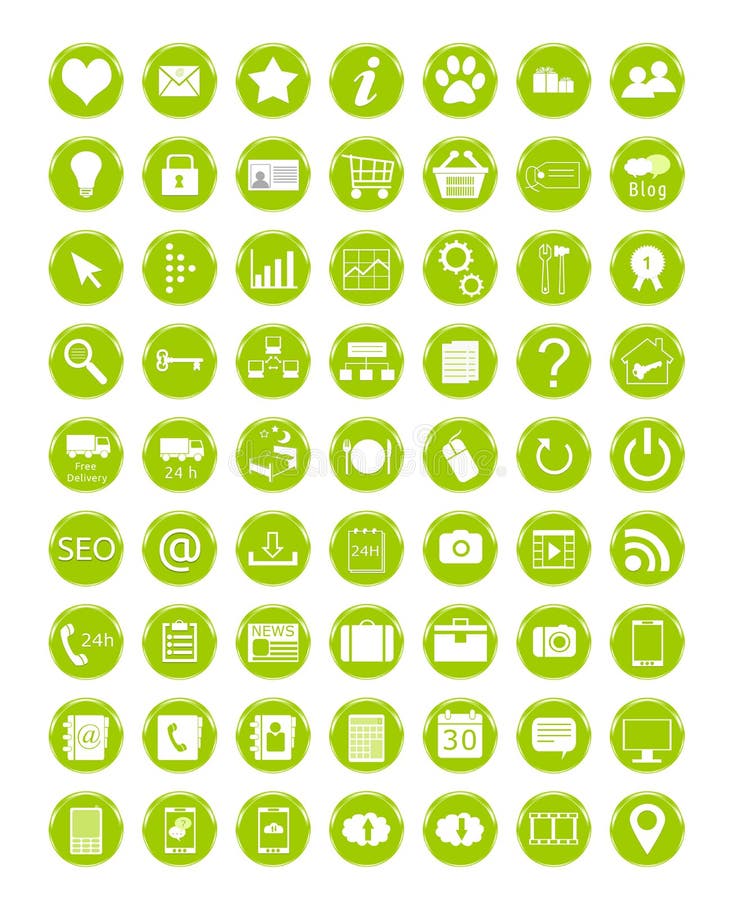 Set of web icons stock illustration. Illustration of mobile - 44504125