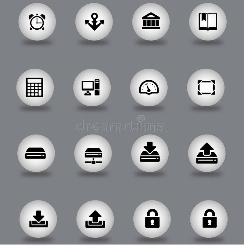 Set of web icons stock image. Image of book, arrows, network - 42230369