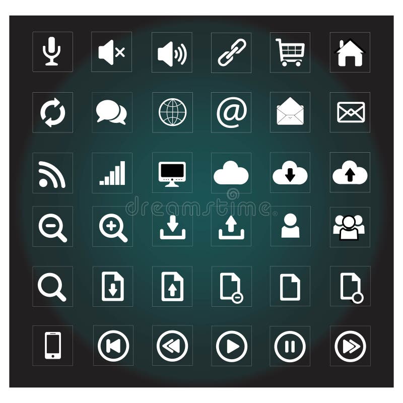 Set of Web Icons for Mobile App, and Communication Stock Vector ...