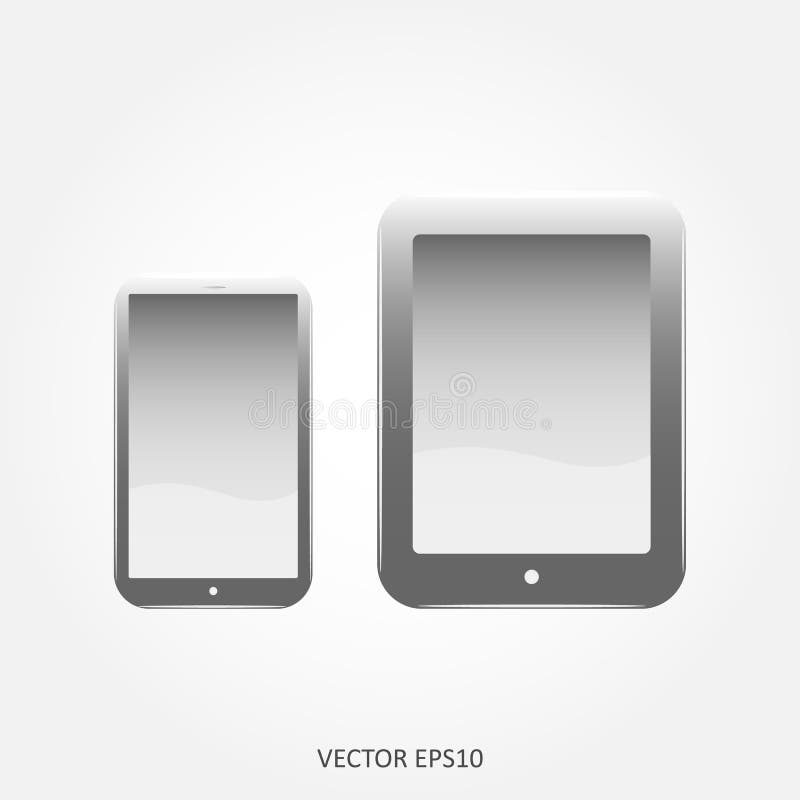 Set of Web Icons Mobile Phone and Tablet Stock Vector - Illustration of ...