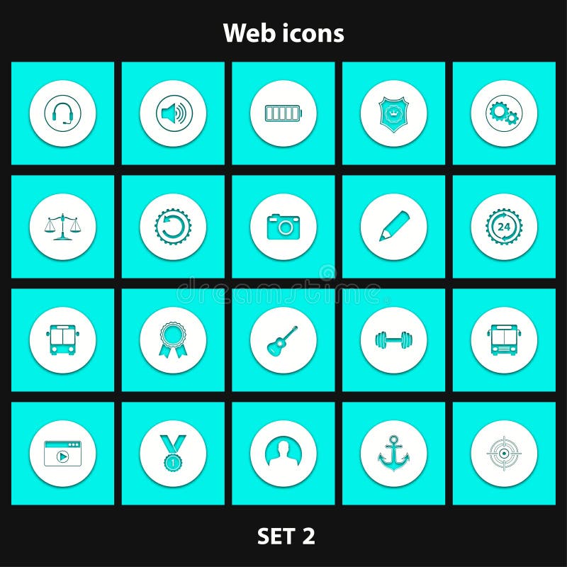 Set of web icons. stock vector. Illustration of website - 82917050