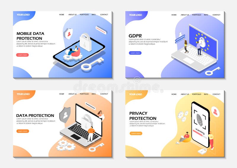 Laptop Security. Privacy of Personal Data. Computer Protection Stock ...