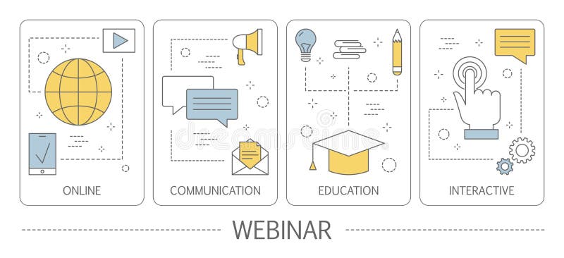 Set of Webinar Vertical Banners Stock Vector - Illustration of ...