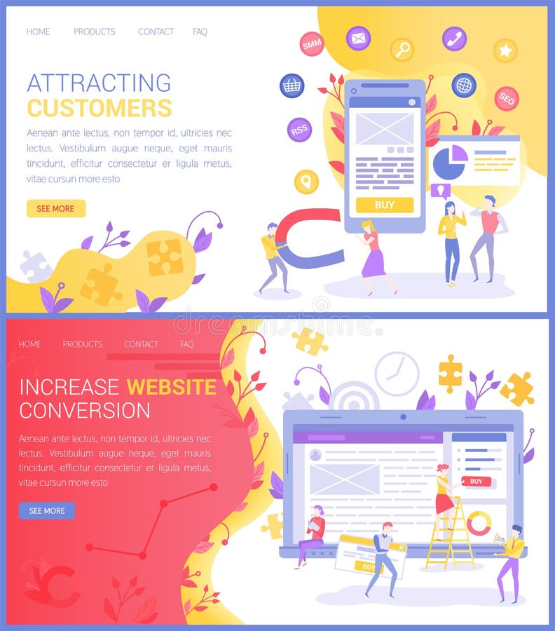 Workers Develop Shopping Program. Set of Websites for Increase ...