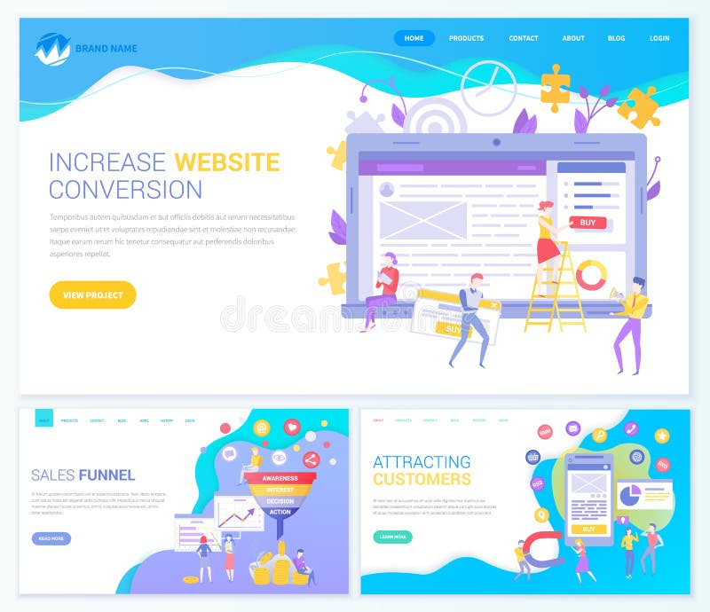 Set of Webpage Templates for Customer Attraction, Increase Conversion ...