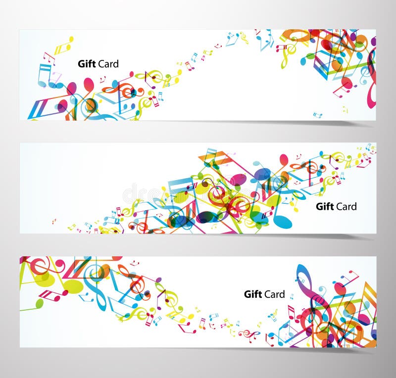 Set of Website Banners with Colorful Music Notes. Stock Vector ... Set of Website Banners with Colorful Music Notes. Stock Vector ...