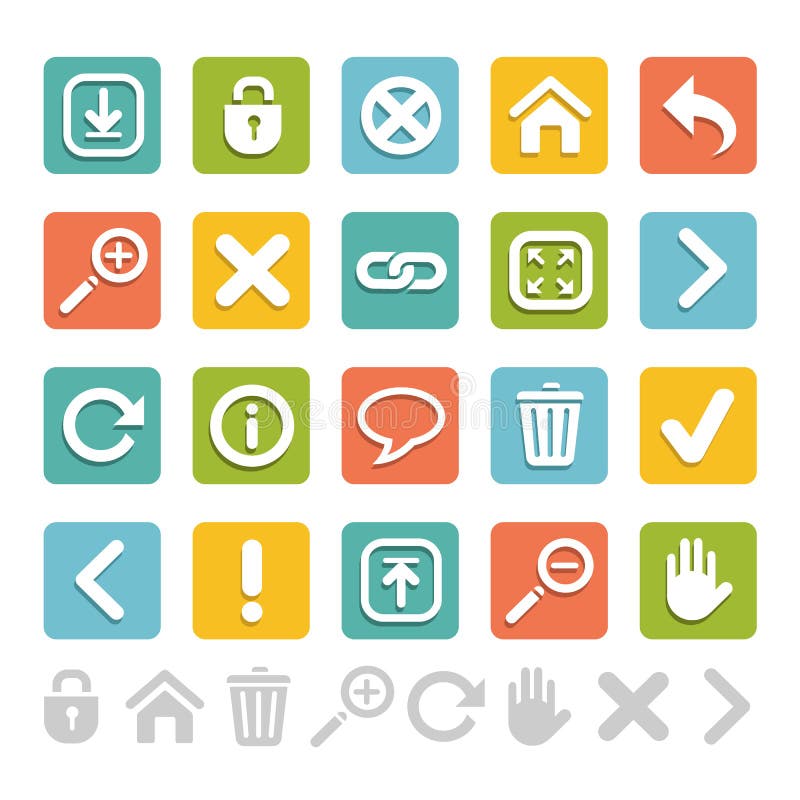 Set of Website Icons Great for Any Use, Vector EPS10. Stock Vector ...