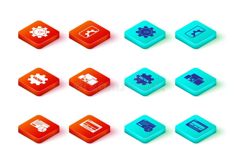 Set Website Statistic, UI or UX Design, Monitor, Mobile, Tablet ...