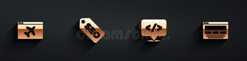 Set Website Template, UI or UX Design, and Online Shopping on Screen. Square Glass Panels Stock ...