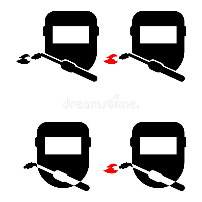 Set of Welding Technology Icon, Metal Tool Equipment Symbol, Safe Weld ...