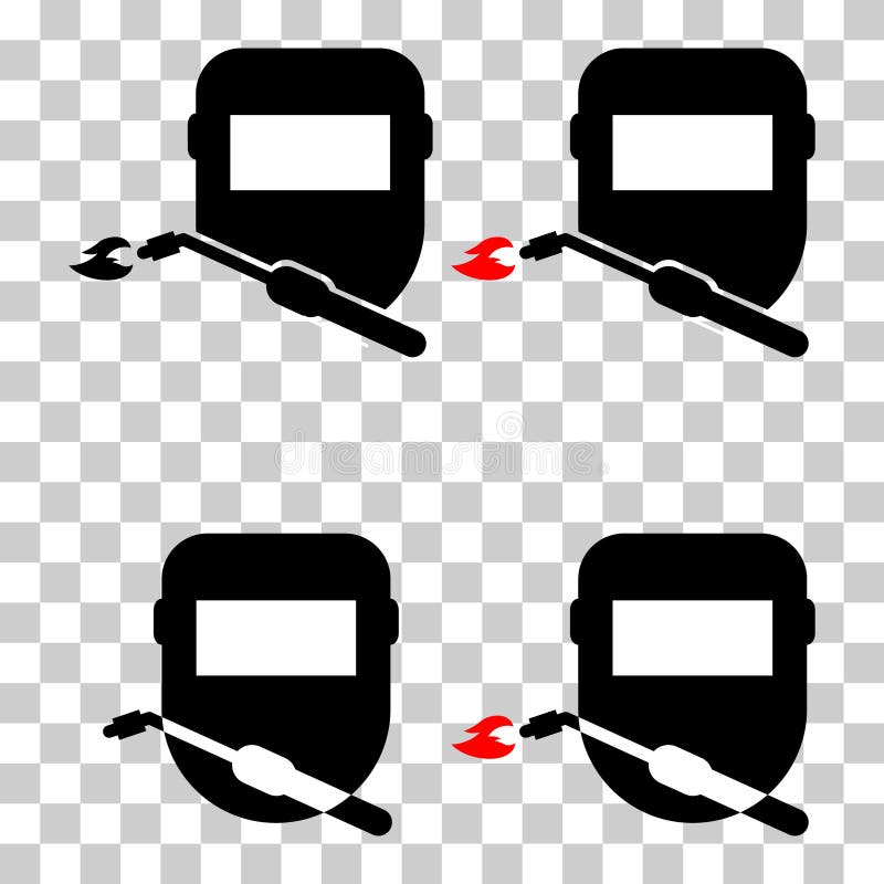 Set of Welding Technology Icon, Metal Tool Equipment Symbol, Safe Weld ...
