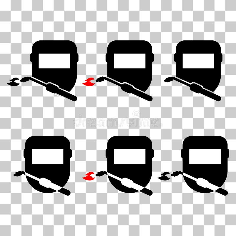 Set of Welding Technology Icon, Metal Tool Equipment Symbol, Safe Weld ...