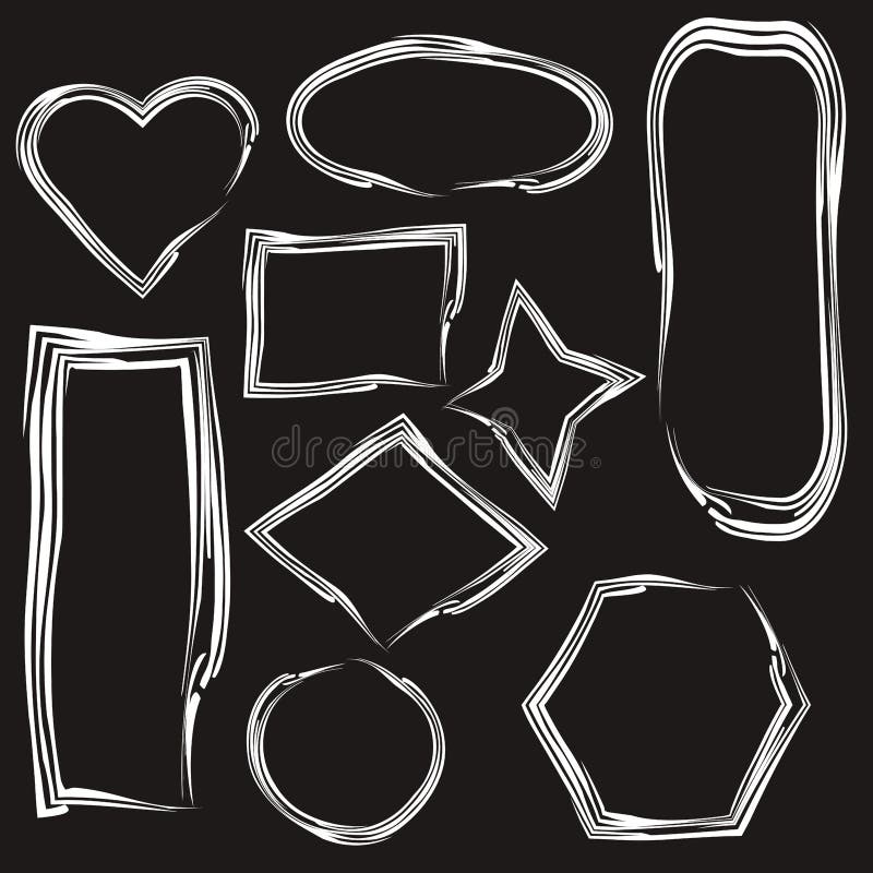 Chalkboard Shapes Outline Stock Illustrations – 420 Chalkboard Shapes ...