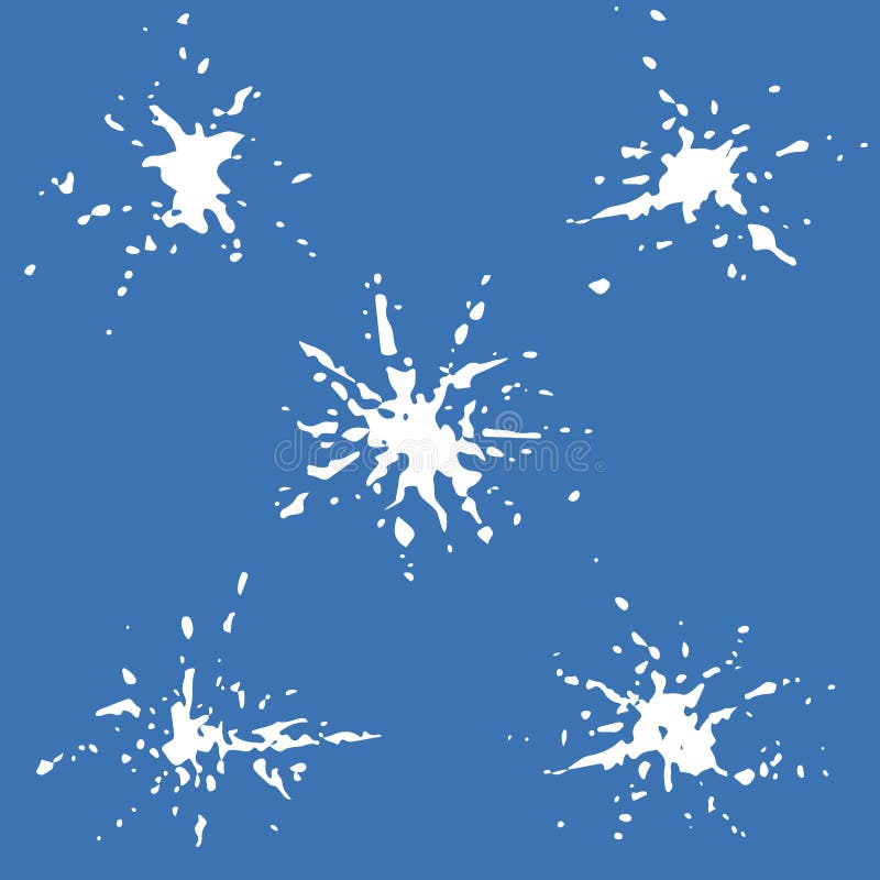 Set of White Blots. Grunge Art Splash Stock Vector - Illustration of ...