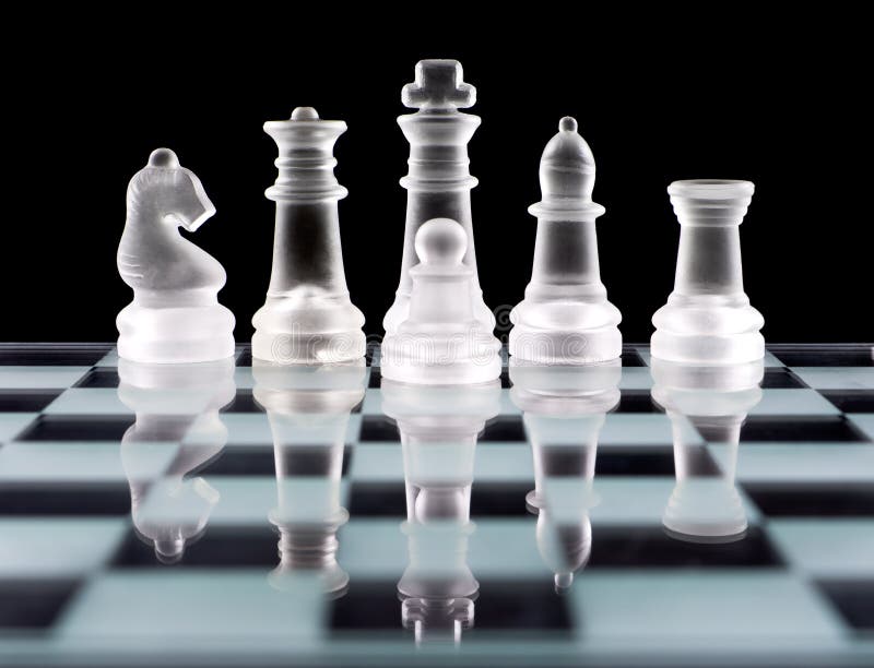 Set of white chess pieces stock photo. Image of pawn - 29368078