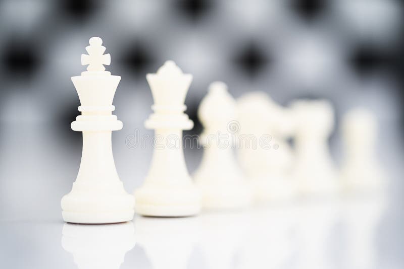 Set of White Chess Pieces on White Background Stock Image - Image of ...