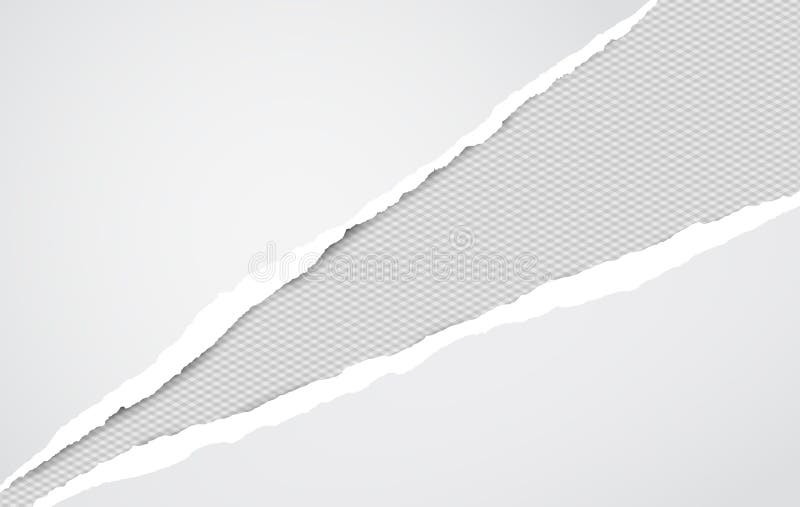 Diagonal Torn Brown Squared Paper Strips for Text or Message are on ...